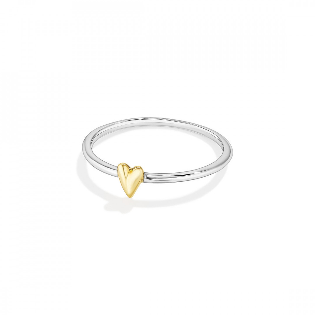 Тини-кольцо Сердце из белого и желтого золота 585 – купить в интернет ...